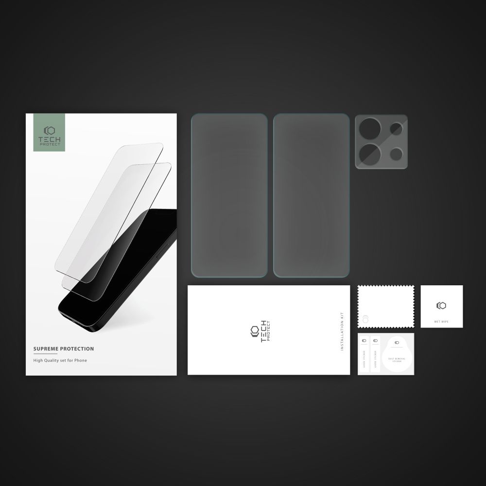 Tech-Protect Supreme Set Clear Xiaomi Redmi Note 13 Pro 5G | BHcase